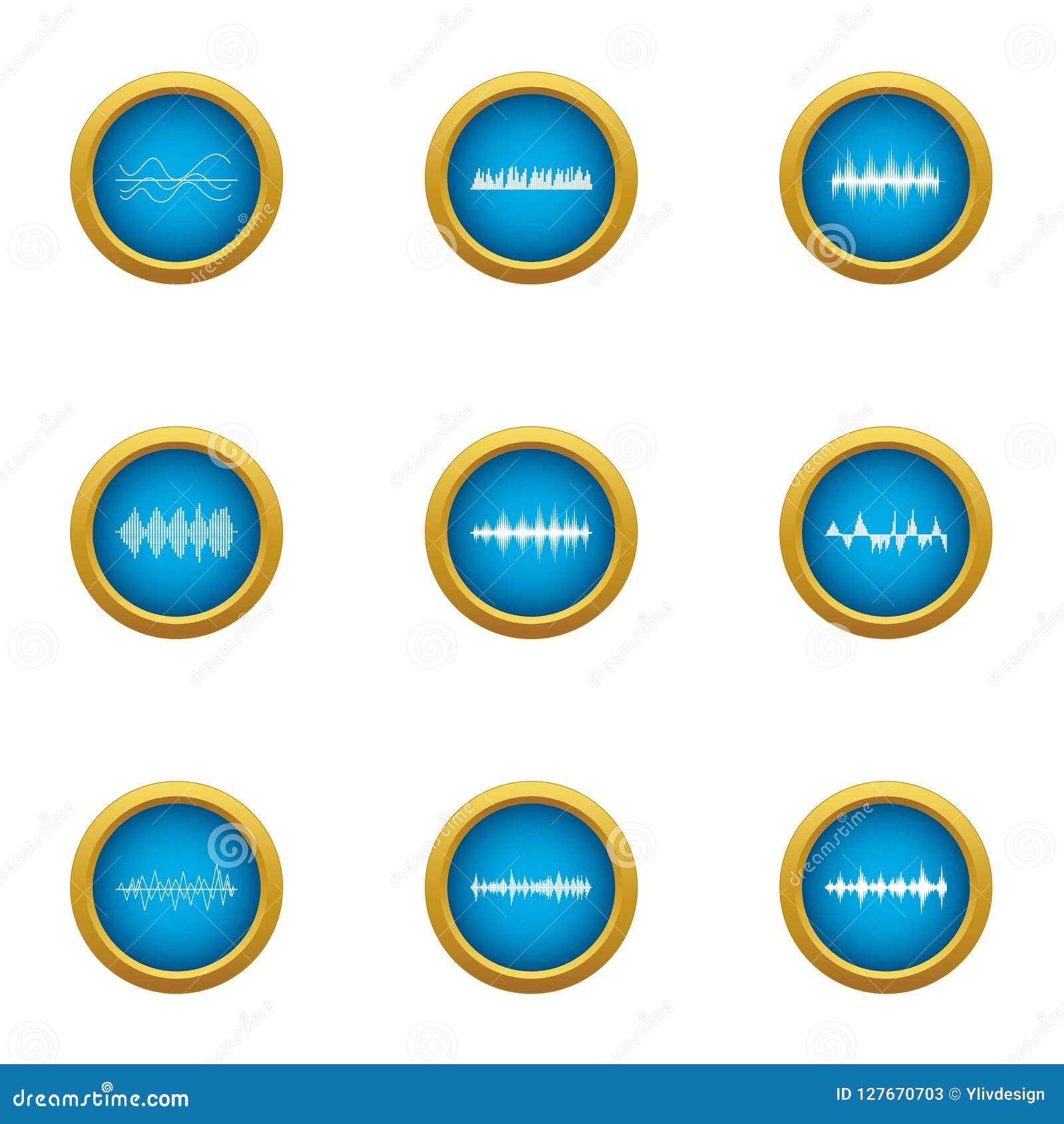 Mellifluous Icons Set, Flat Style Stock Vector - Illustration of phone ...