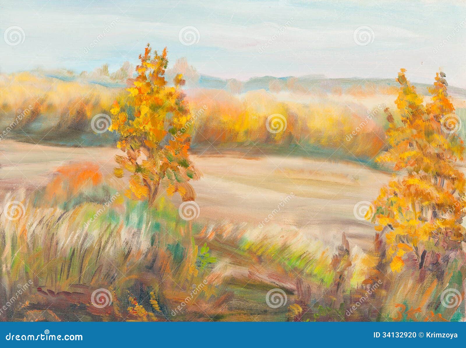 Mellow fall stock illustration. Illustration of trees - 34132920