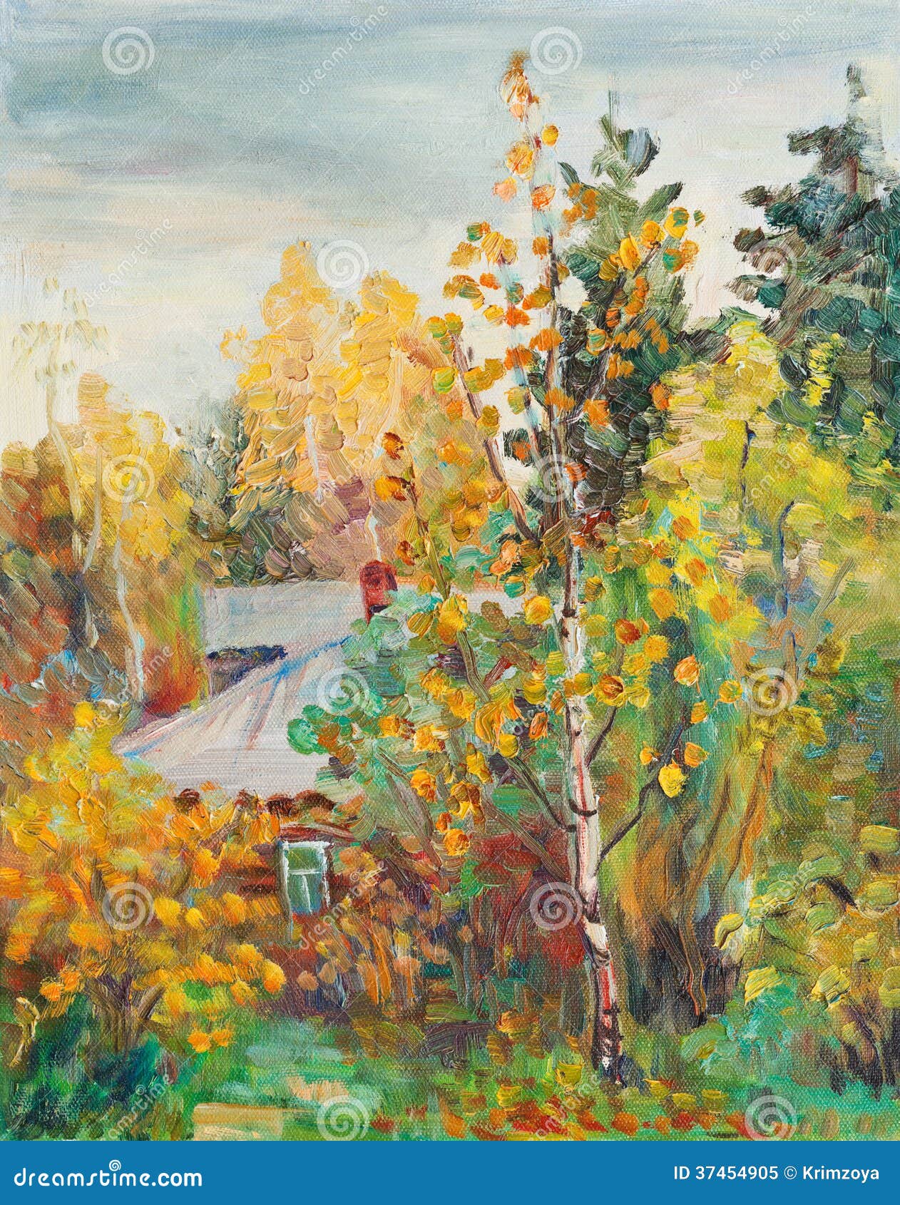 Mellow fall stock illustration. Illustration of house - 37454905