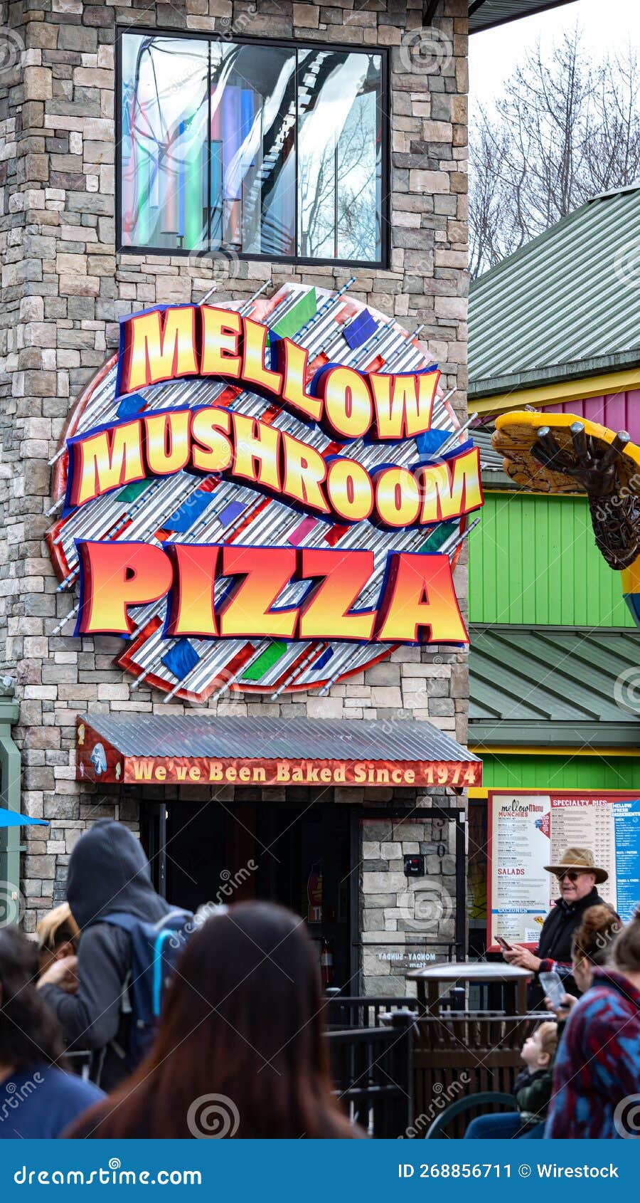 Mellow Mushroom Pizza on the Island in Pidgeon Forge with People ...