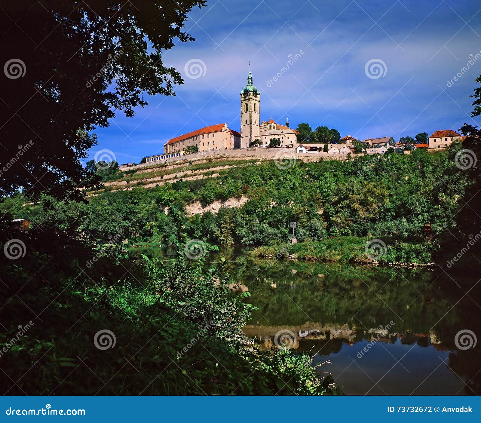 Melnik castle stock photo. Image of blue, landmark, castle - 73732672