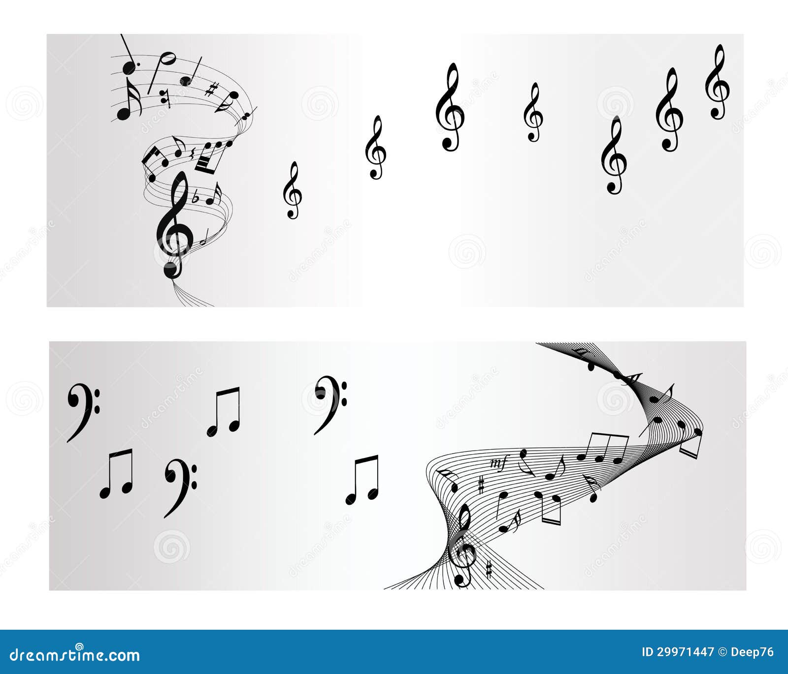 Melody, Note and Music Vector Banner Stock Illustration - Illustration ...