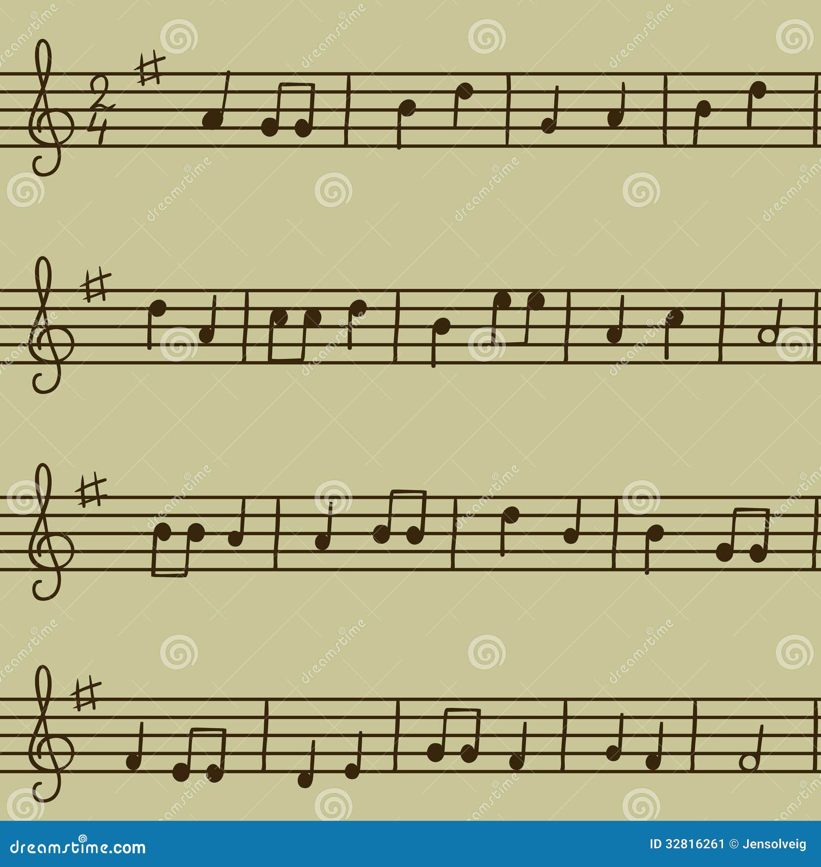 Melody seamless stock vector. Illustration of pattern - 32816261