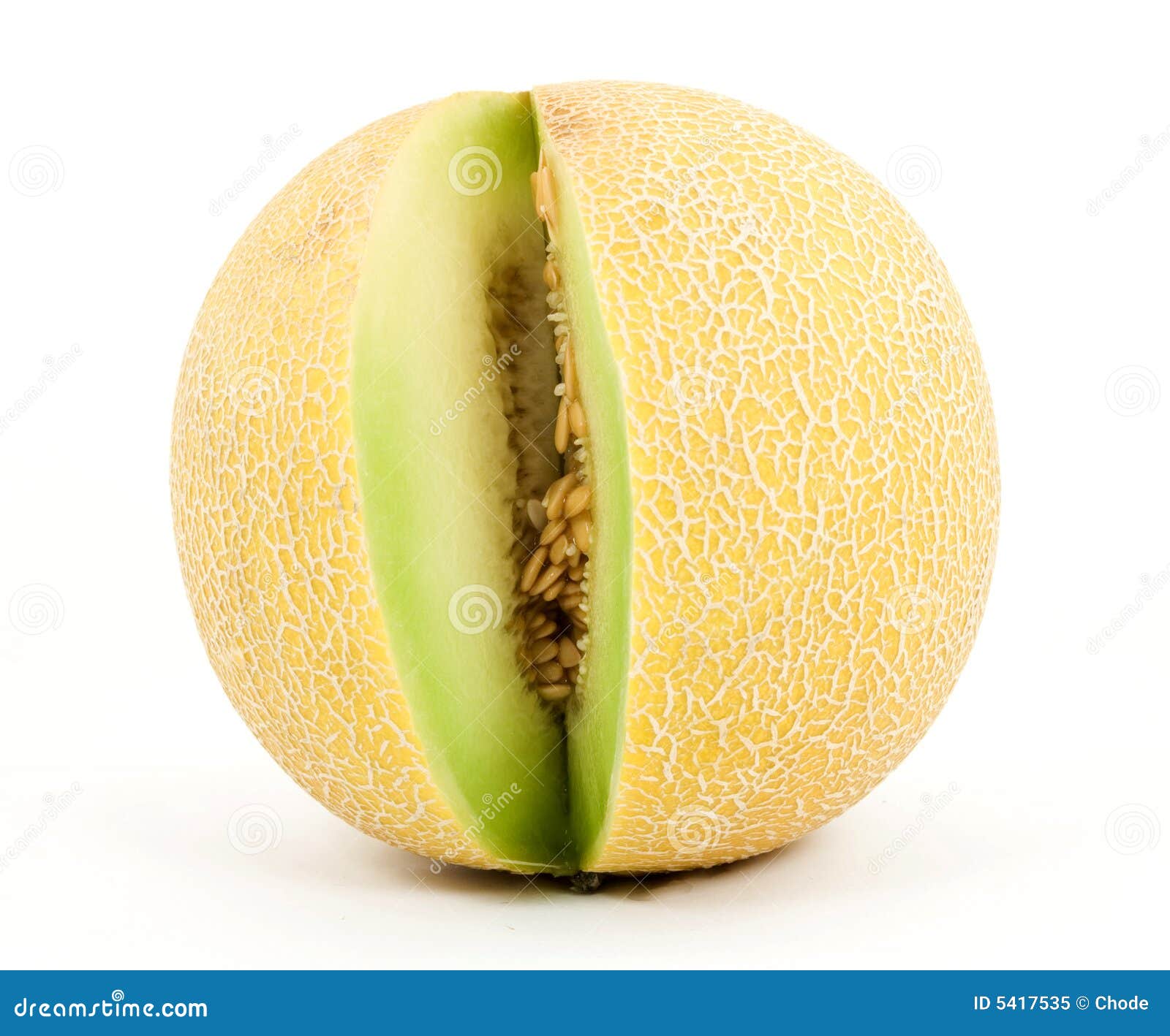 Meloen stock afbeelding. Image of gesneden, geïsoleerd - 5417535