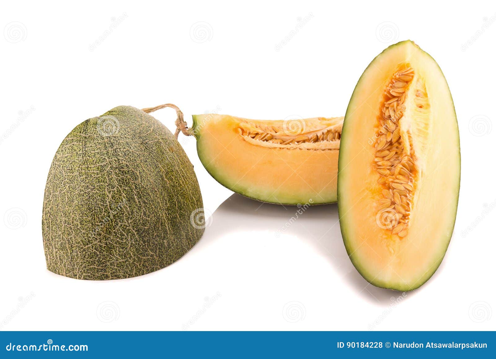 Meloen Op Wit Wordt Geïsoleerd Dat Stock Foto - Image of voeding ...