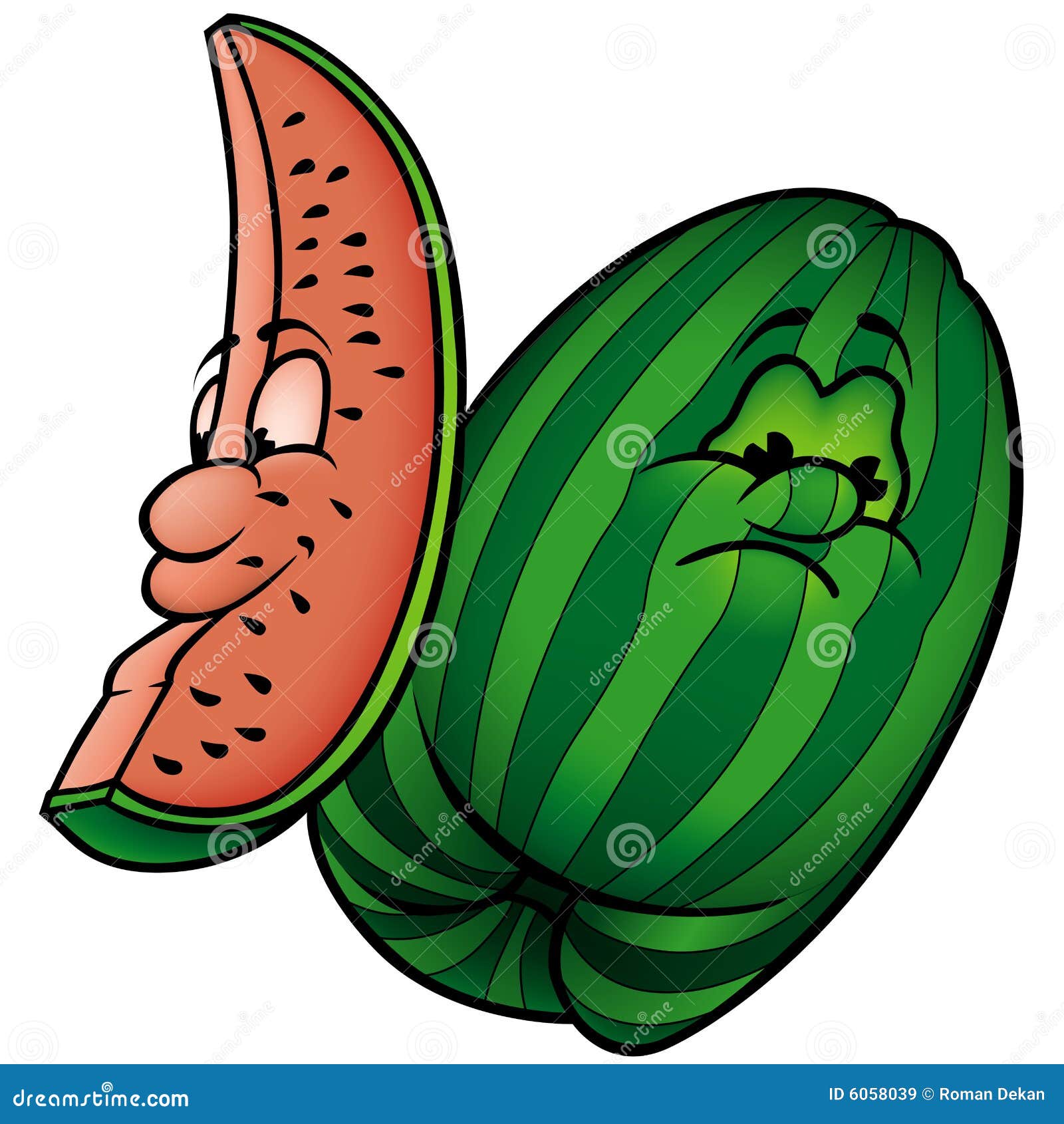 Melon Cartoon Vector | CartoonDealer.com #6058039