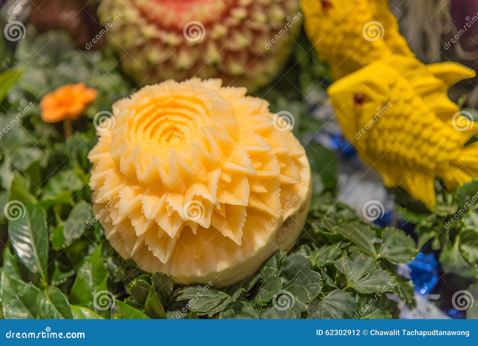 Melon Carving Craft. Royalty-Free Stock Photography | CartoonDealer.com ...