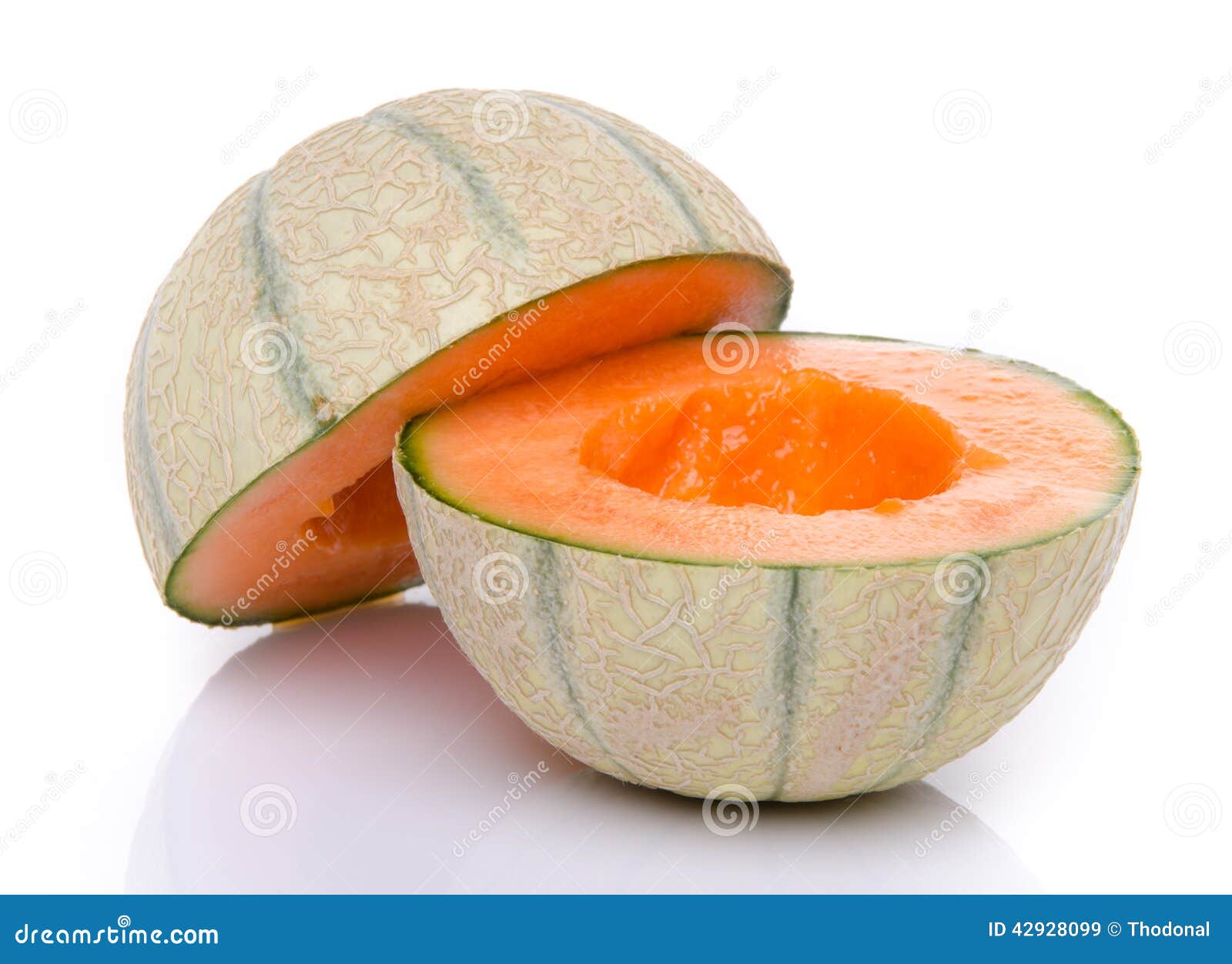 Melon cut in half stock image. Image of dessert, eating - 42928099