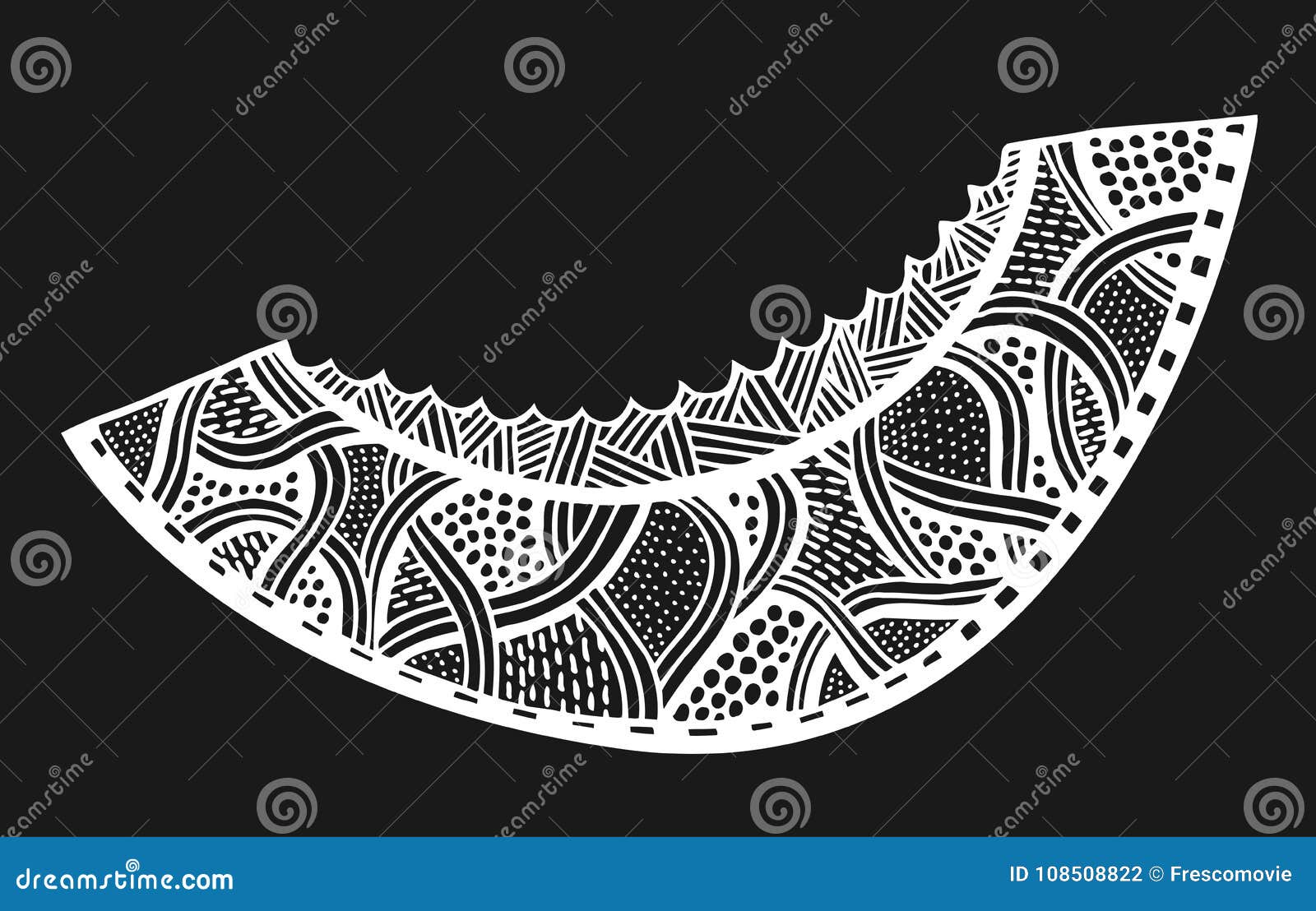 Melon Exotic Fruit with Abstract Pattern Stock Vector - Illustration of ...