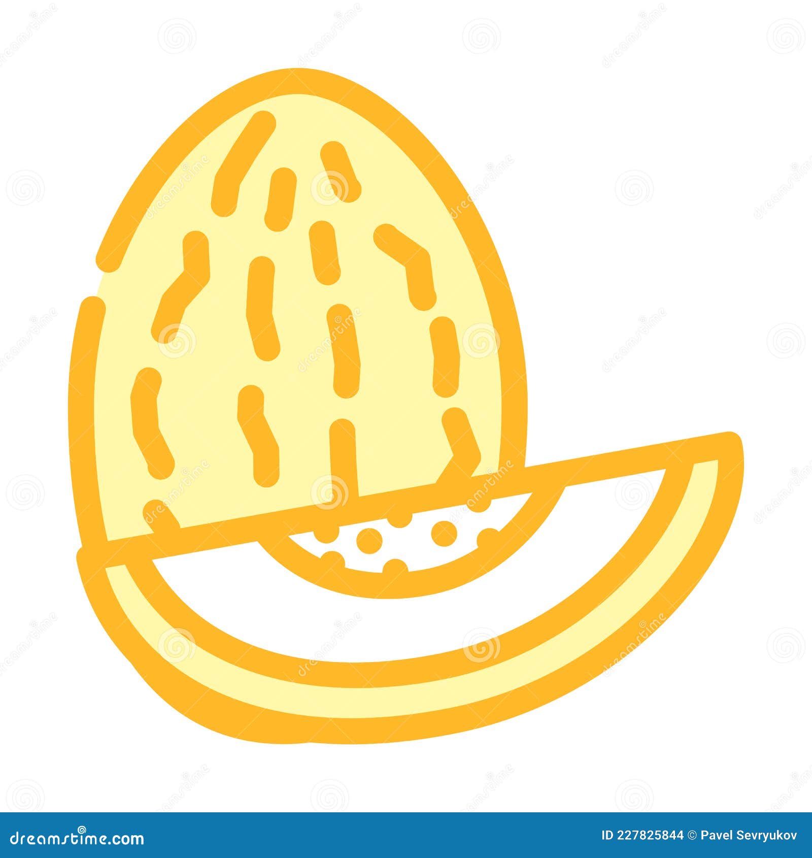 Melon Fruit Color Icon Vector Illustration Stock Vector - Illustration ...
