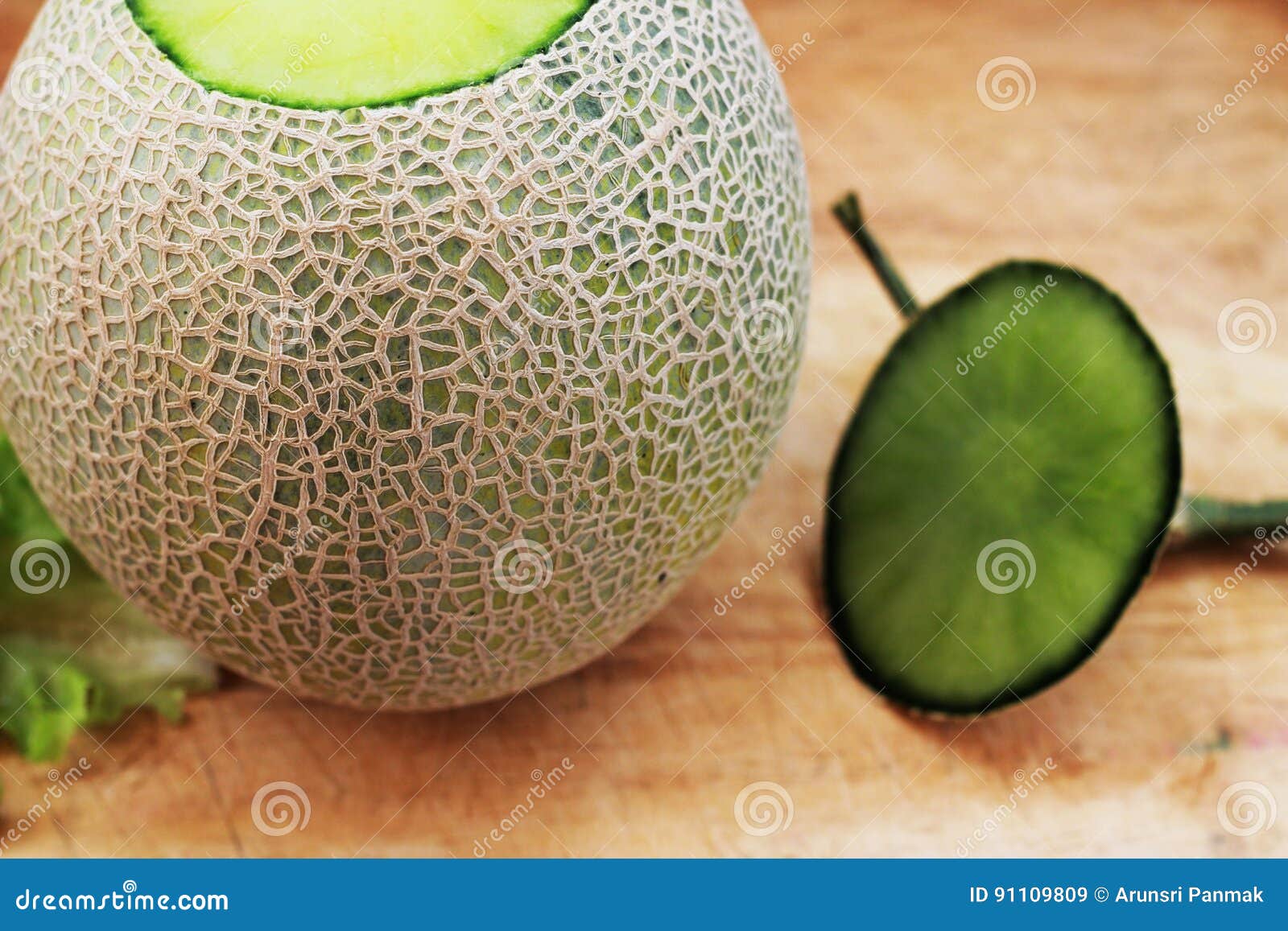 Melon Fruit is Spherical, Has a Rough Texture and Delicious Swee Stock ...