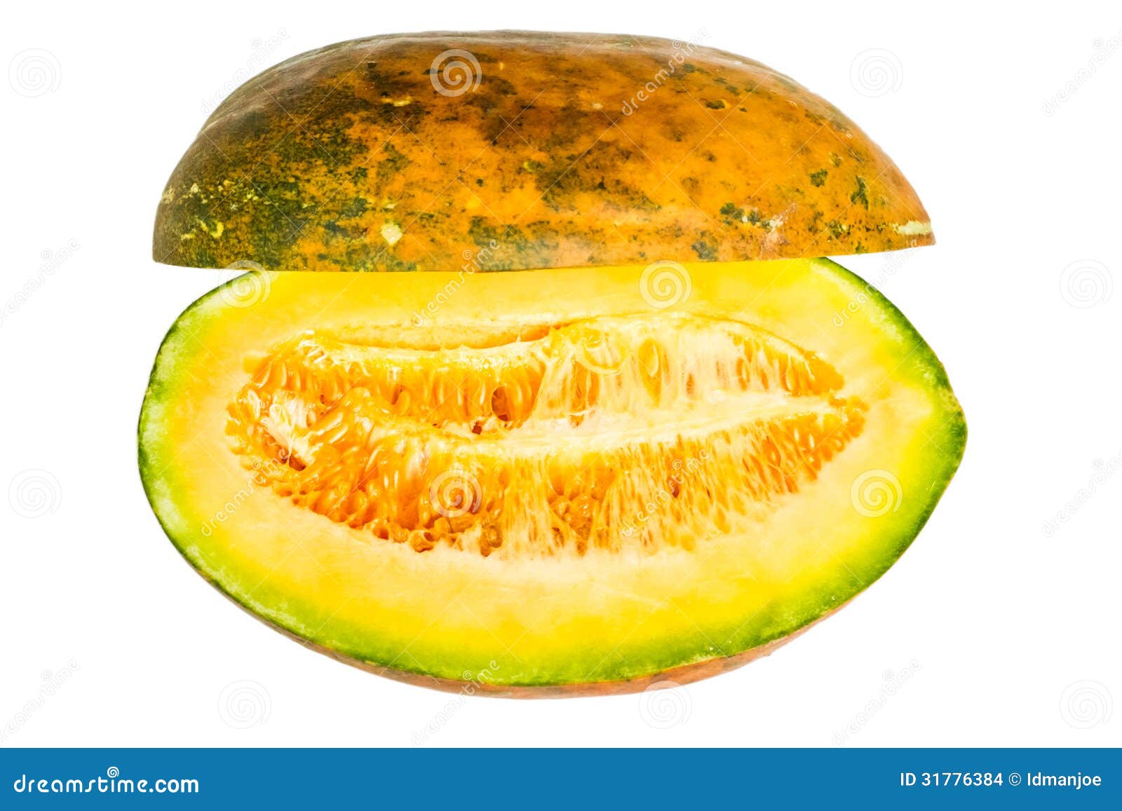Melon half cut stock photo. Image of diet, pulp, ripe - 31776384