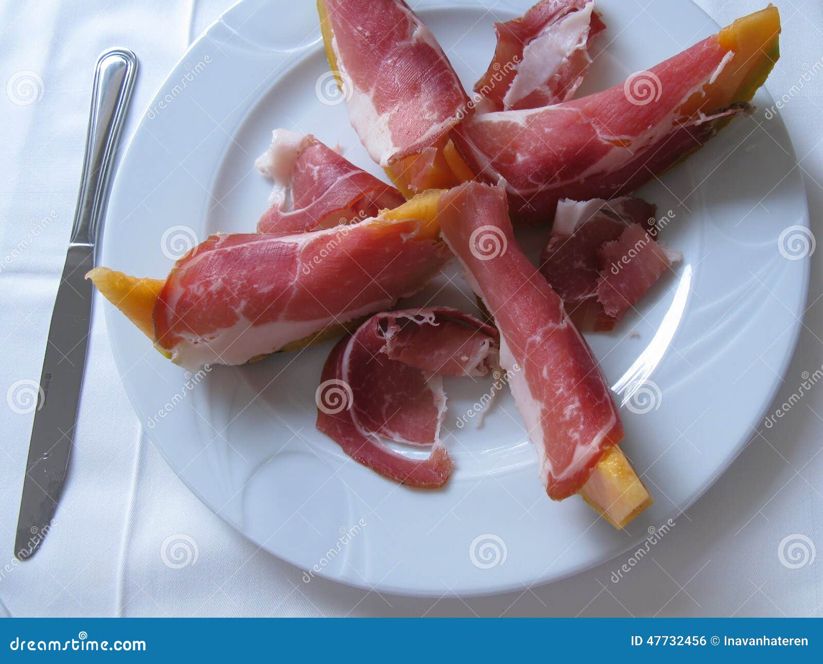 Melon with Ham As a Starter Stock Photo - Image of calorie, melon: 47732456