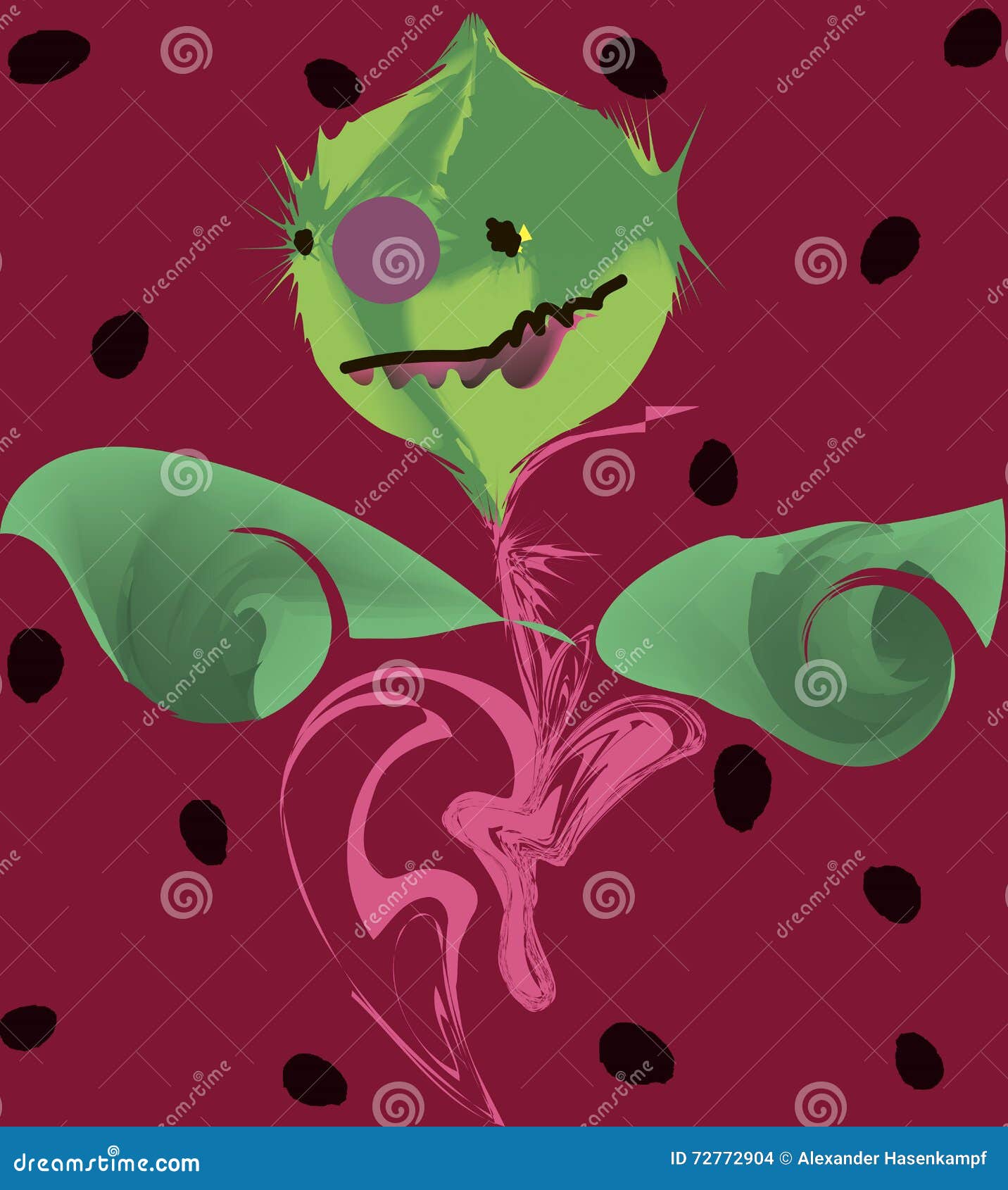Melon Head Monster stock illustration. Illustration of objects - 72772904