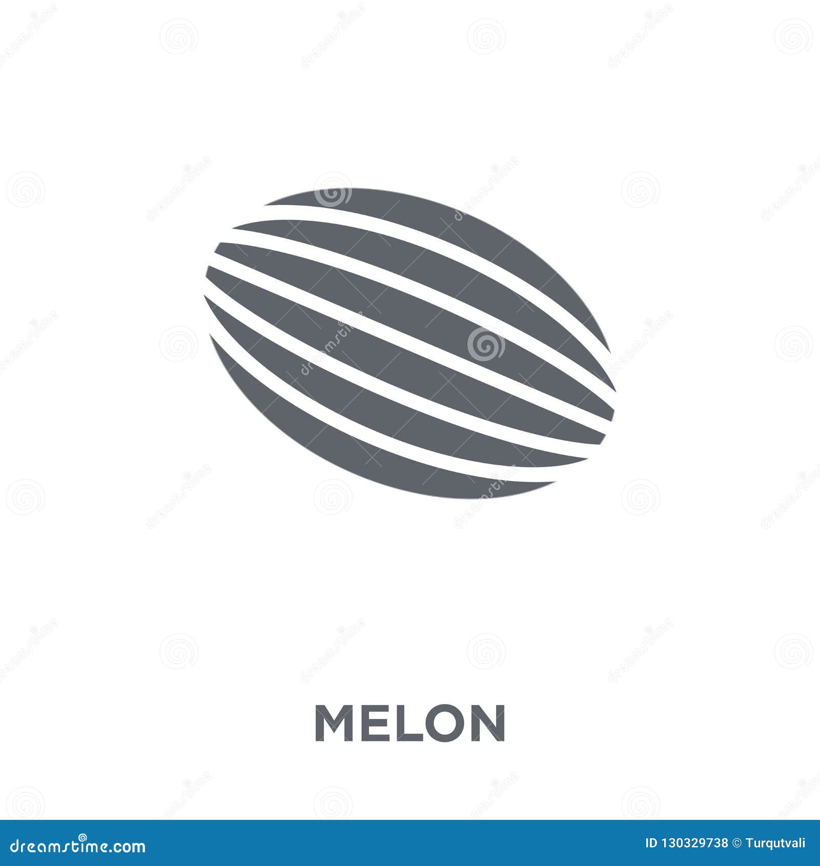 Melon Icon from Fruit and Vegetables Collection. Stock Vector ...