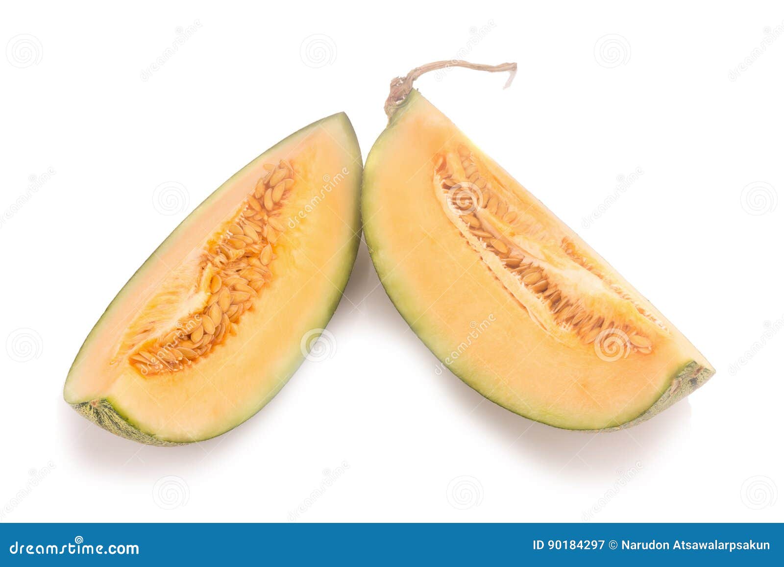 Melon isolated on white stock image. Image of piece, delicious - 90184297