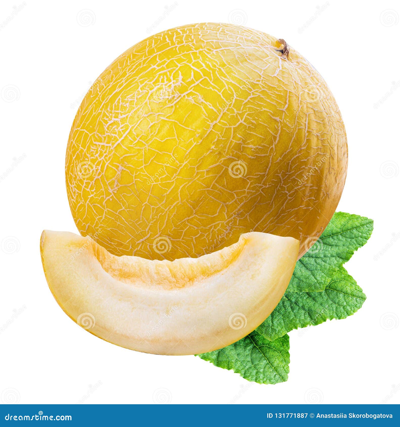 Melon Jaune D'isolement Sur Le Fond Blanc Image stock - Image du part ...