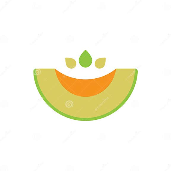 Melon Logo Template Icon stock illustration. Illustration of fruit ...