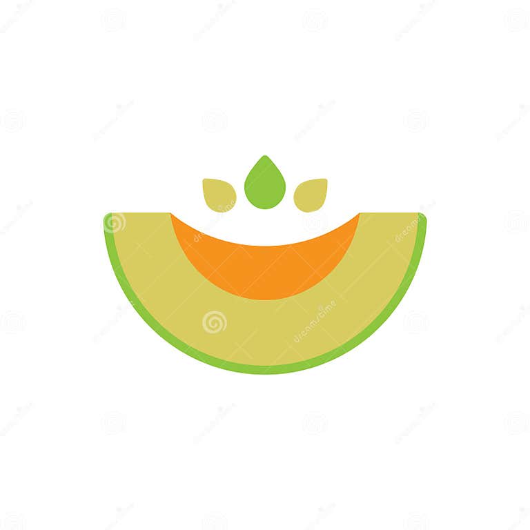 Melon Logo Template Icon stock illustration. Illustration of fruit ...