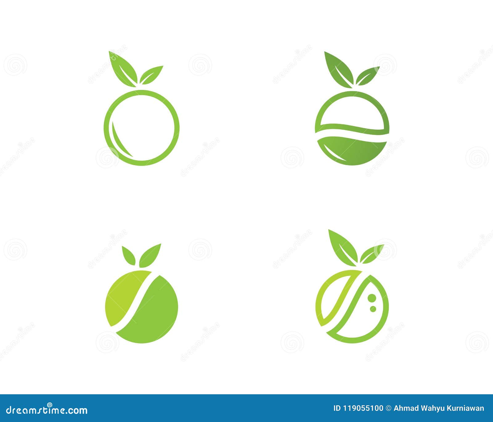 Melon logo template stock vector. Illustration of white - 119055100