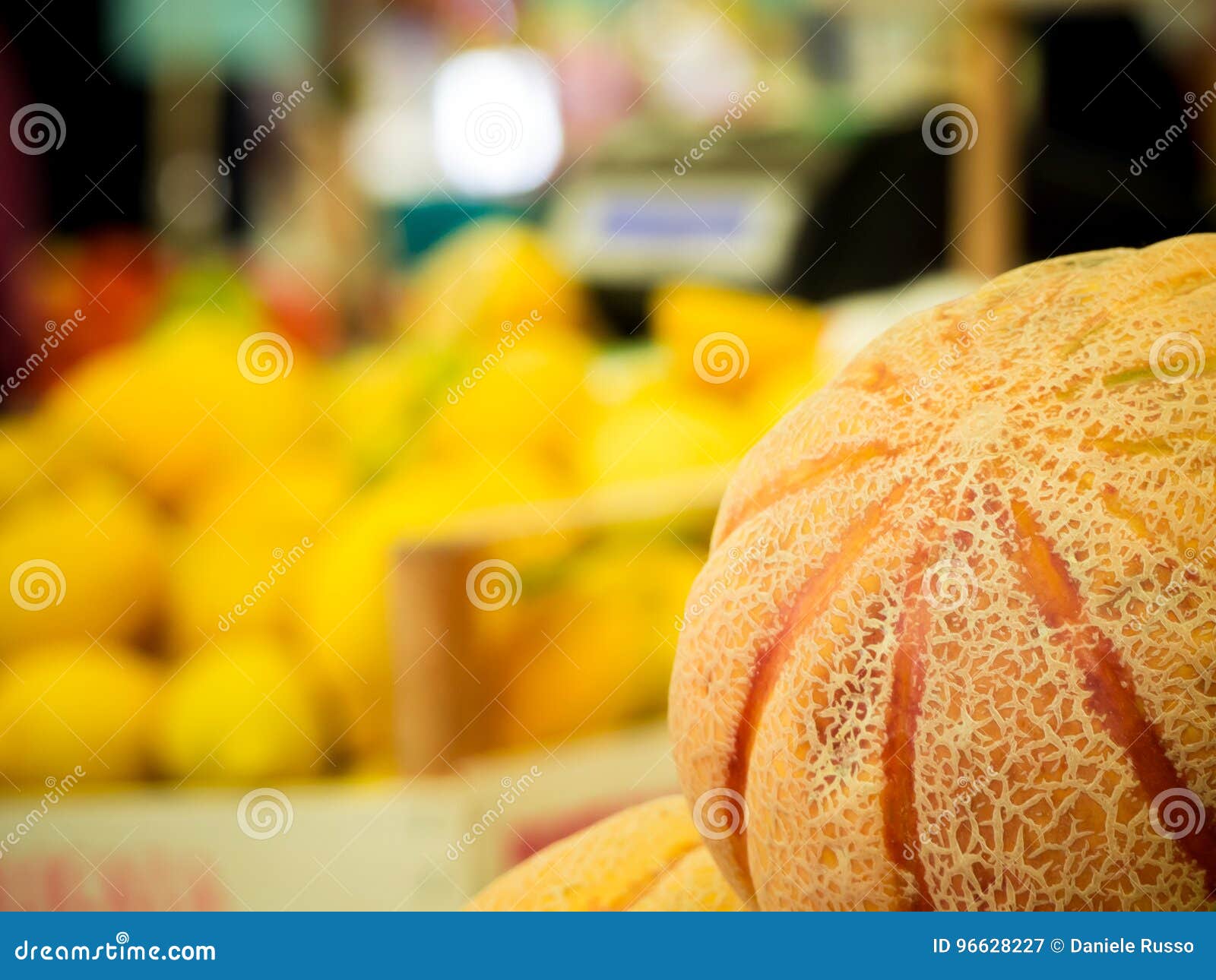 A melon at the open market stock image. Image of sweet - 96628227