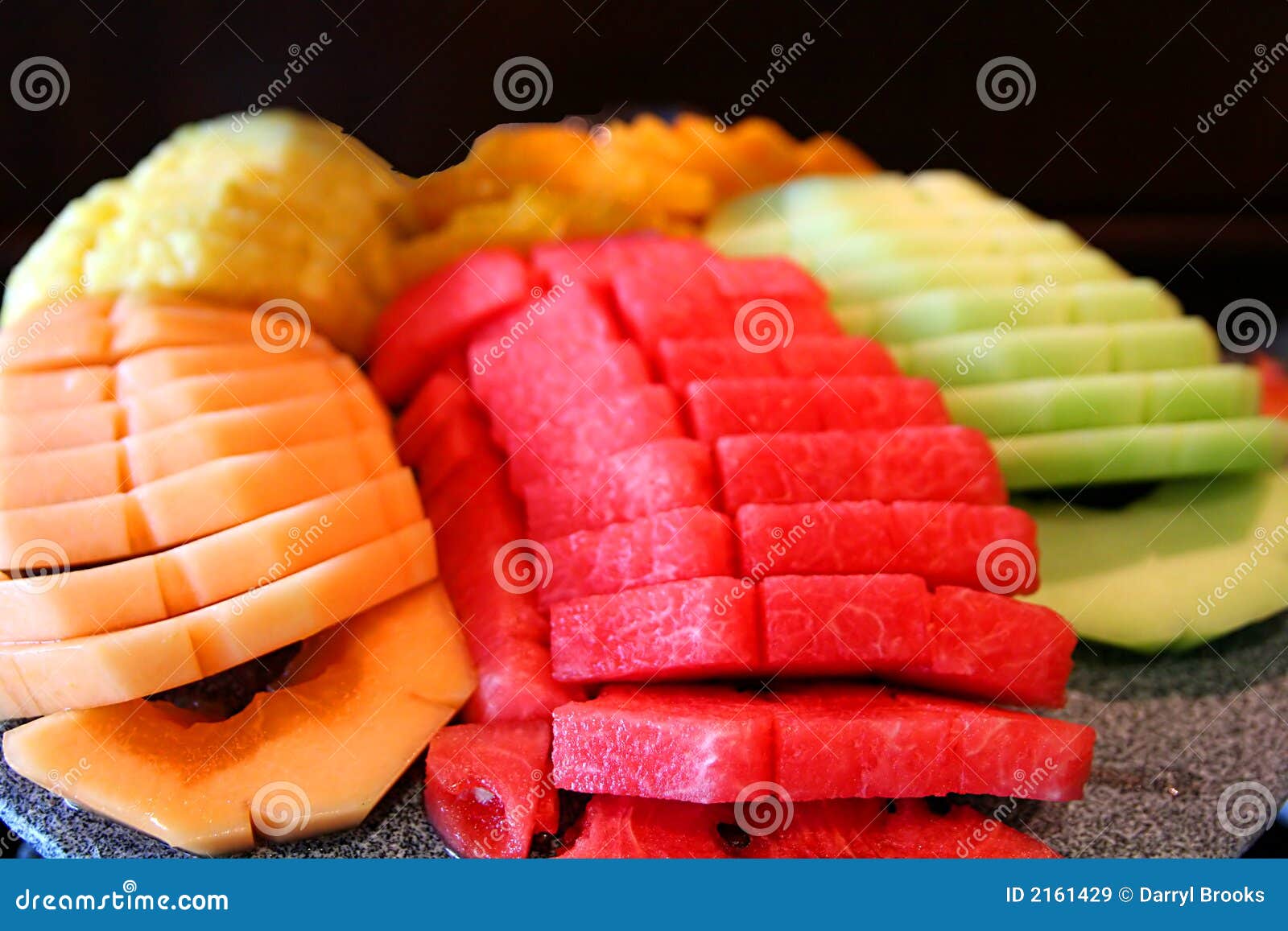 Melon Plate stock image. Image of fresh, melon, pineapple - 2161429