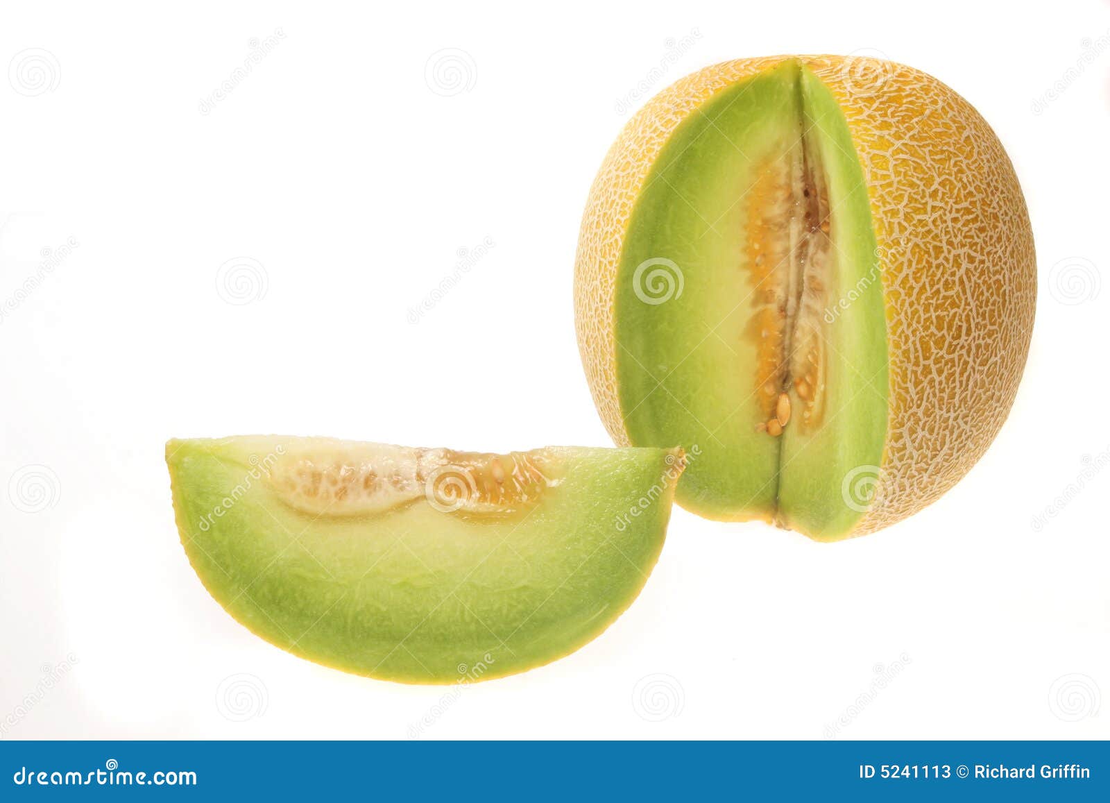 Melon and section stock image. Image of flesh, sliced - 5241113