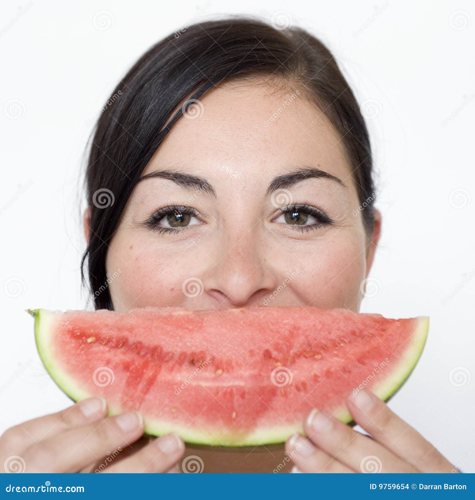 Melon smile stock photo. Image of model, beautiful, female - 9759654