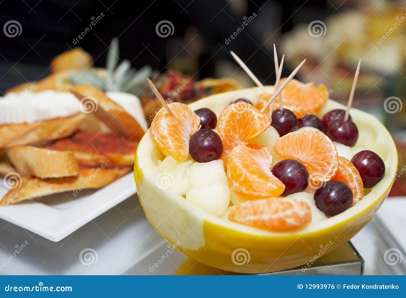 Melon stuffed with fruits stock photo. Image of tasty - 12993976