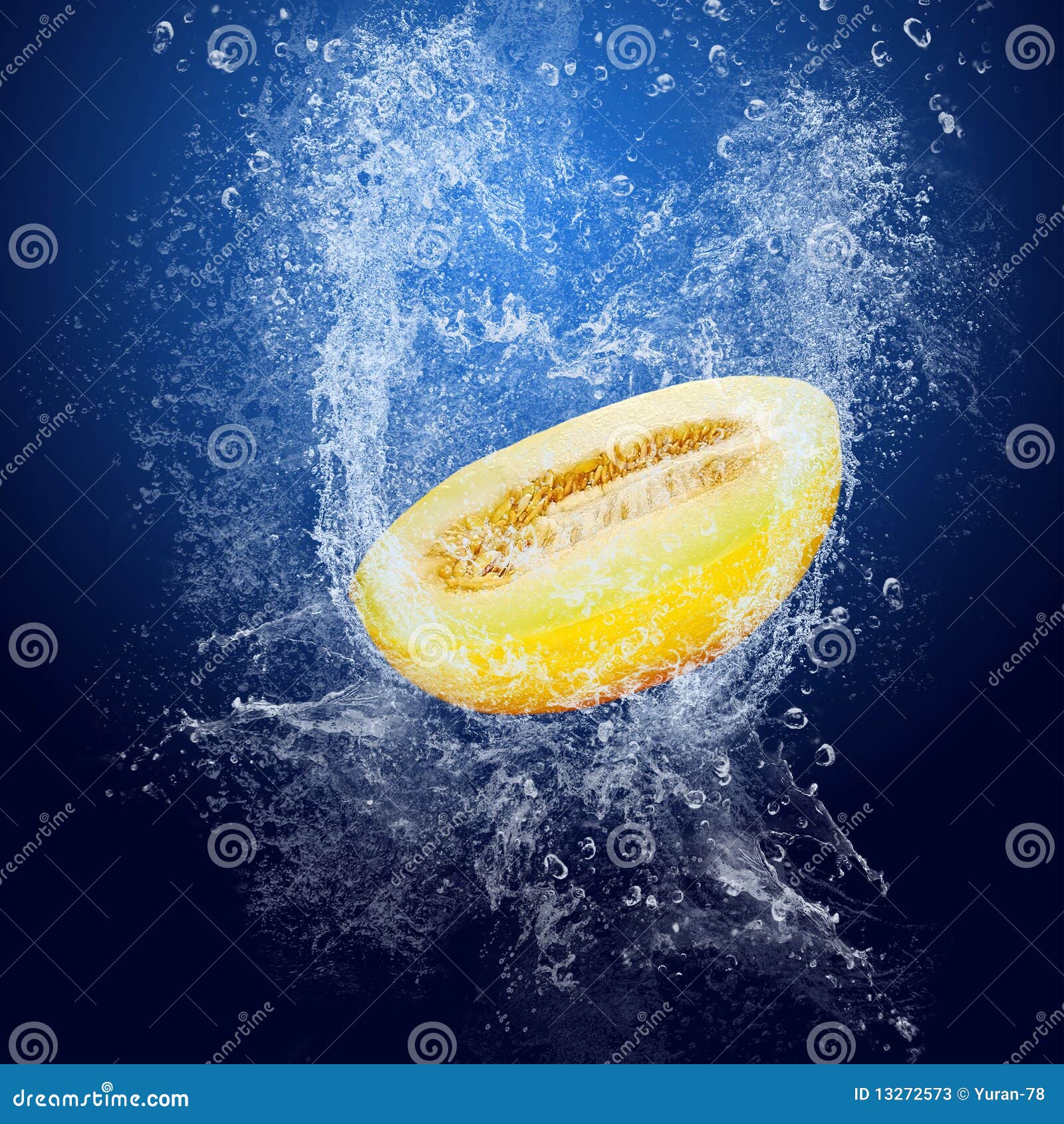 Melon under water stock image. Image of drop, fragrant - 13272573