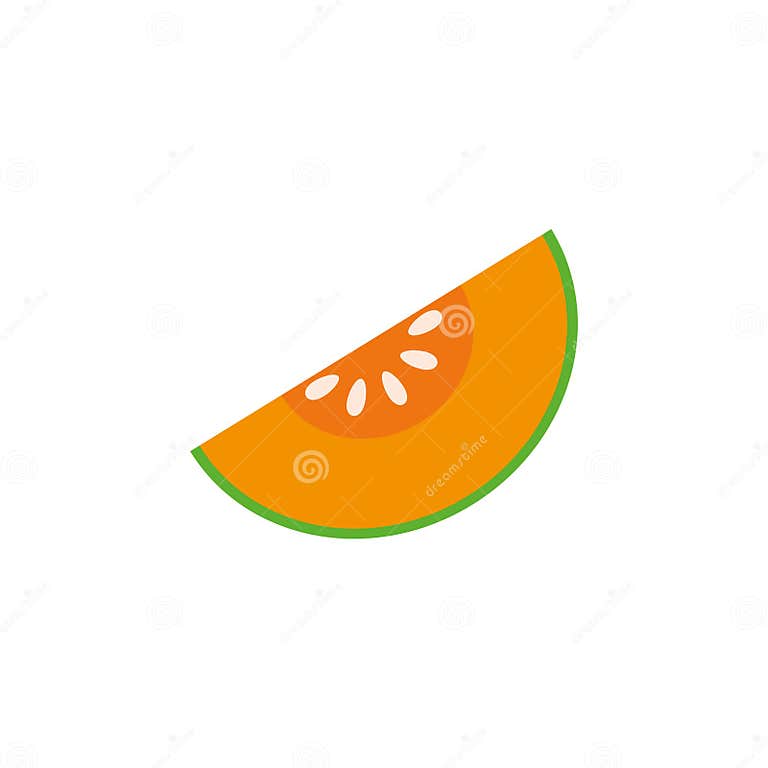 Melon Vector. Melon on White Background. Logo Design Stock Illustration ...