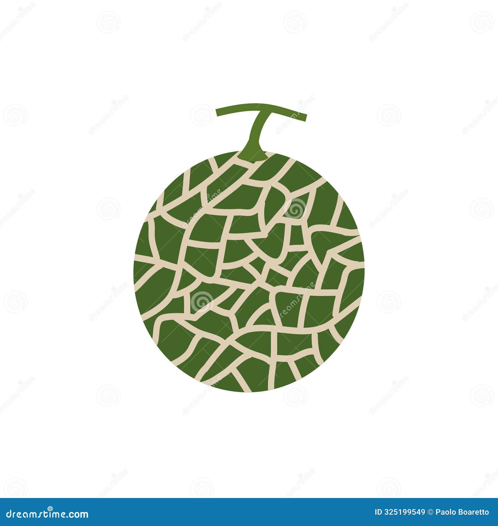 Melon Vector. Melon on White Background. Wallpaper Stock Illustration ...
