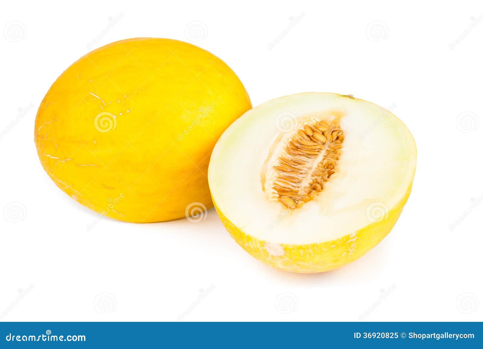 Melone Color Giallo Canarino Immagine Stock - Immagine di taglio ...