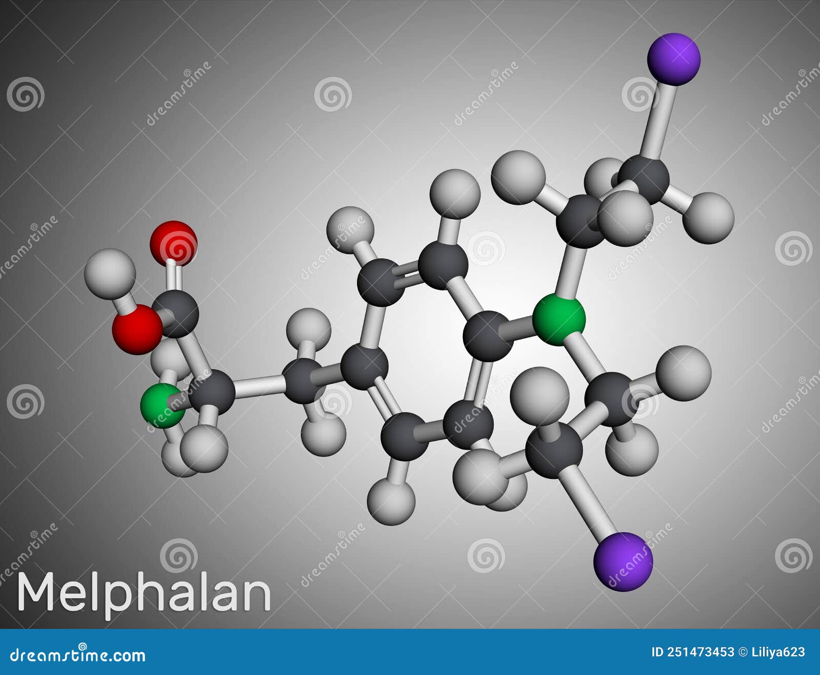 Melphalan Molecule. it is Chemotherapy Medication, Alkylating ...