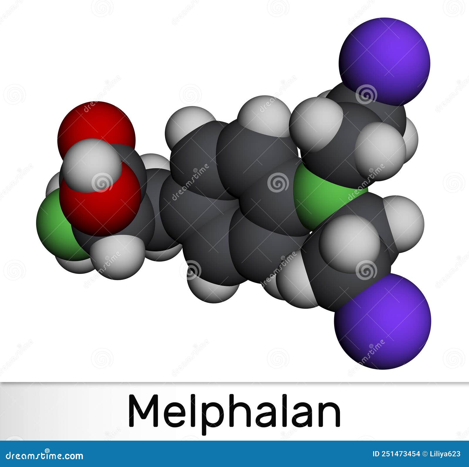 Melphalan Molecule. it is Chemotherapy Medication, Alkylating ...