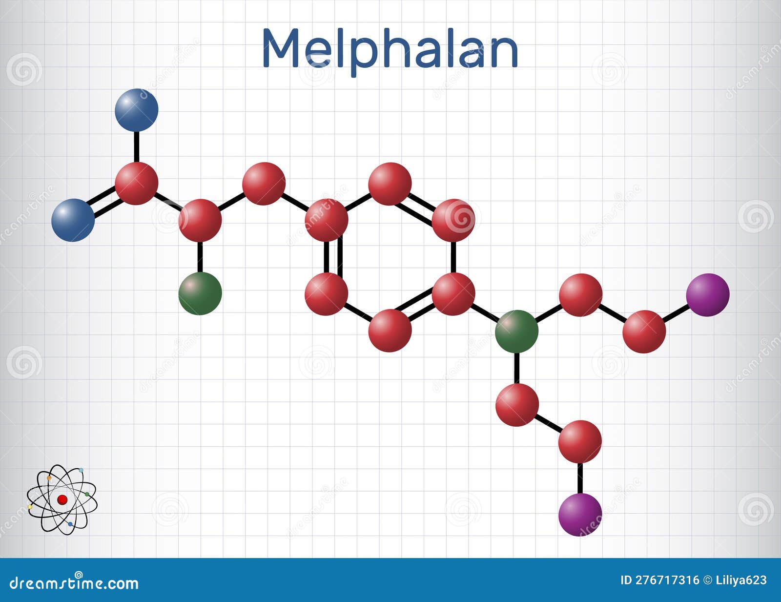 Melphalan Molecule. it is Chemotherapy Medication, Alkylating ...