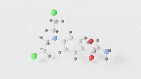 Melphalan Molecule 3d, Molecular Structure, Ball and Stick Model ...