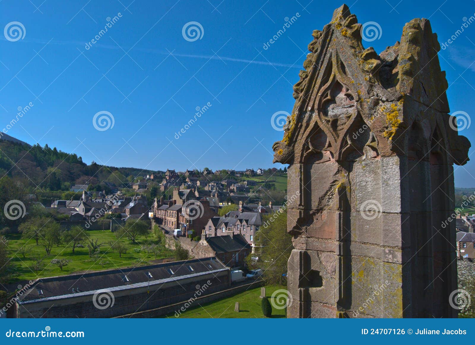 Melrose Abbey stock photo. Image of religion, brick, culture - 24707126