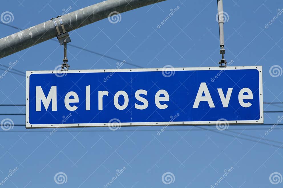 Melrose Avenue Sign stock photo. Image of money, star - 2681570