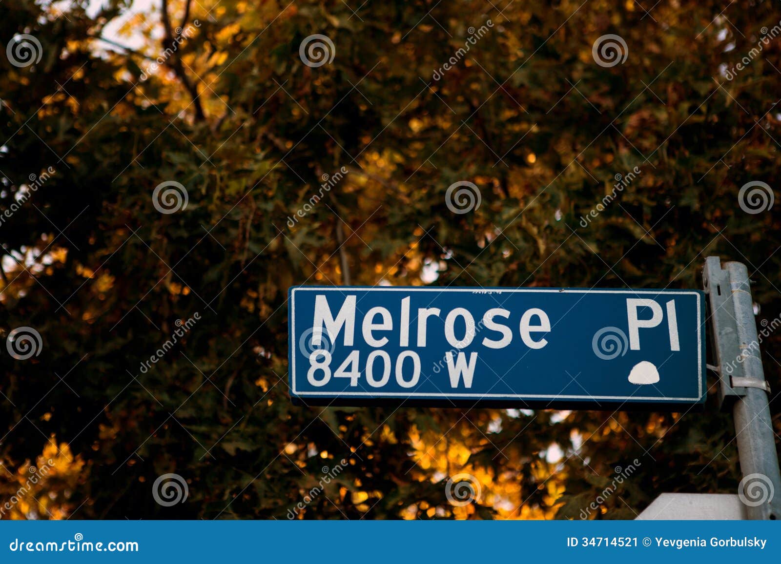 Melrose place sign stock image. Image of urban, angeles - 34714521
