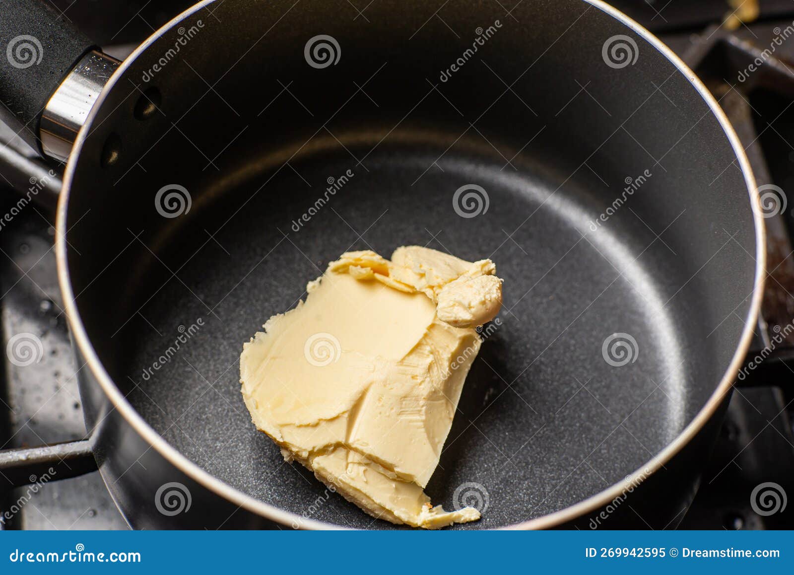 Melt the Butter in a Saucepan. the Initial Stage of Preparing the Sauce ...