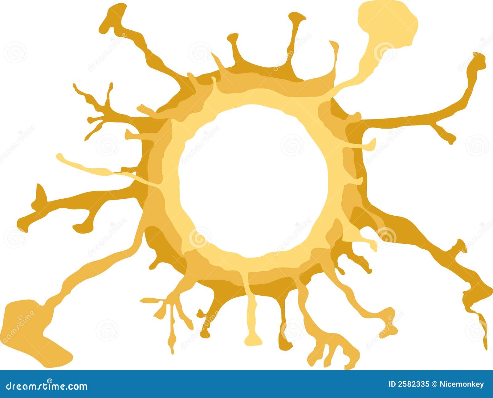 Melt circle stock vector. Illustration of flow, stains - 2582335