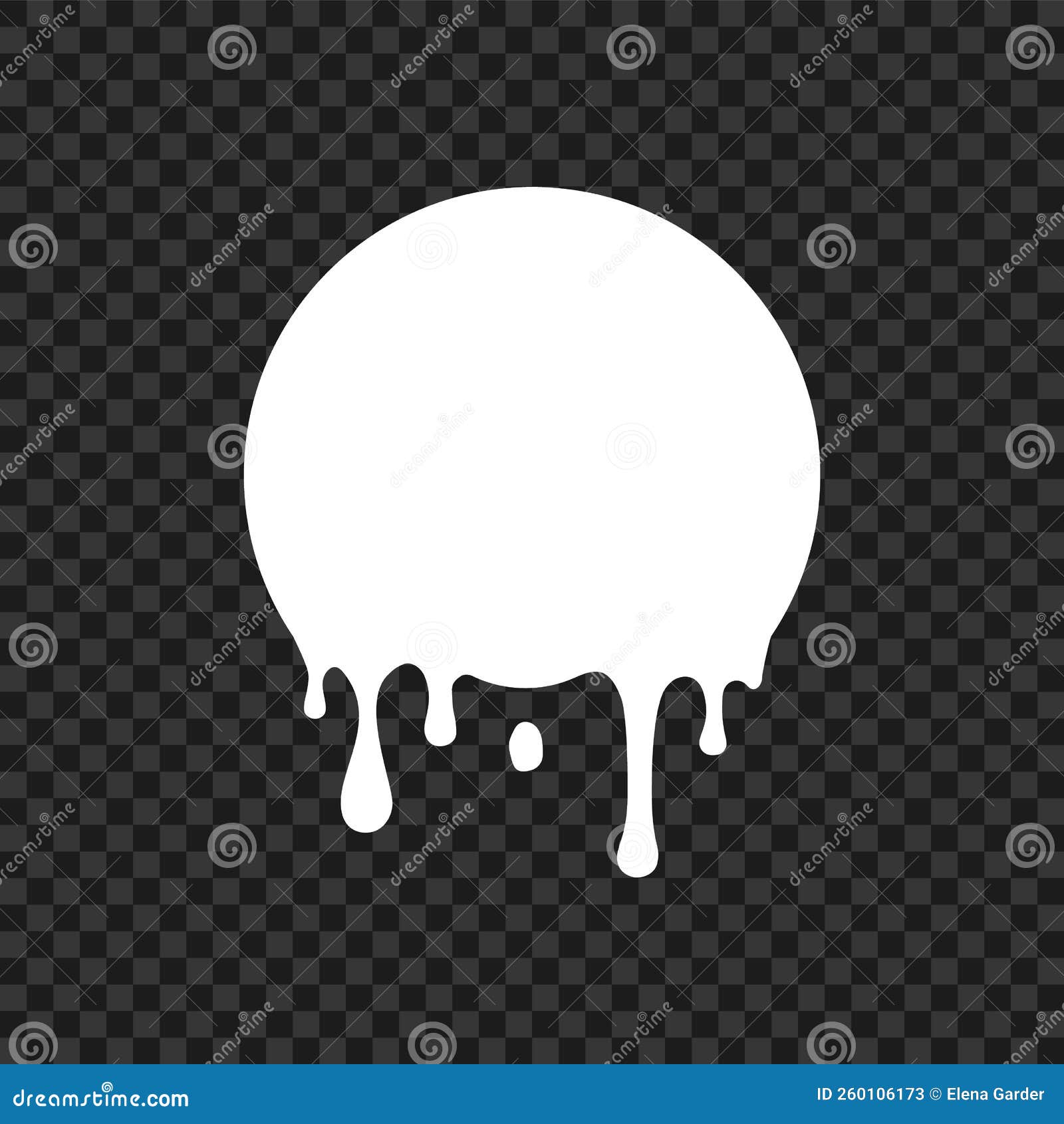 Melt Cream Stickers. Circle Drop Milk Logo. Paint White Vector Flows ...