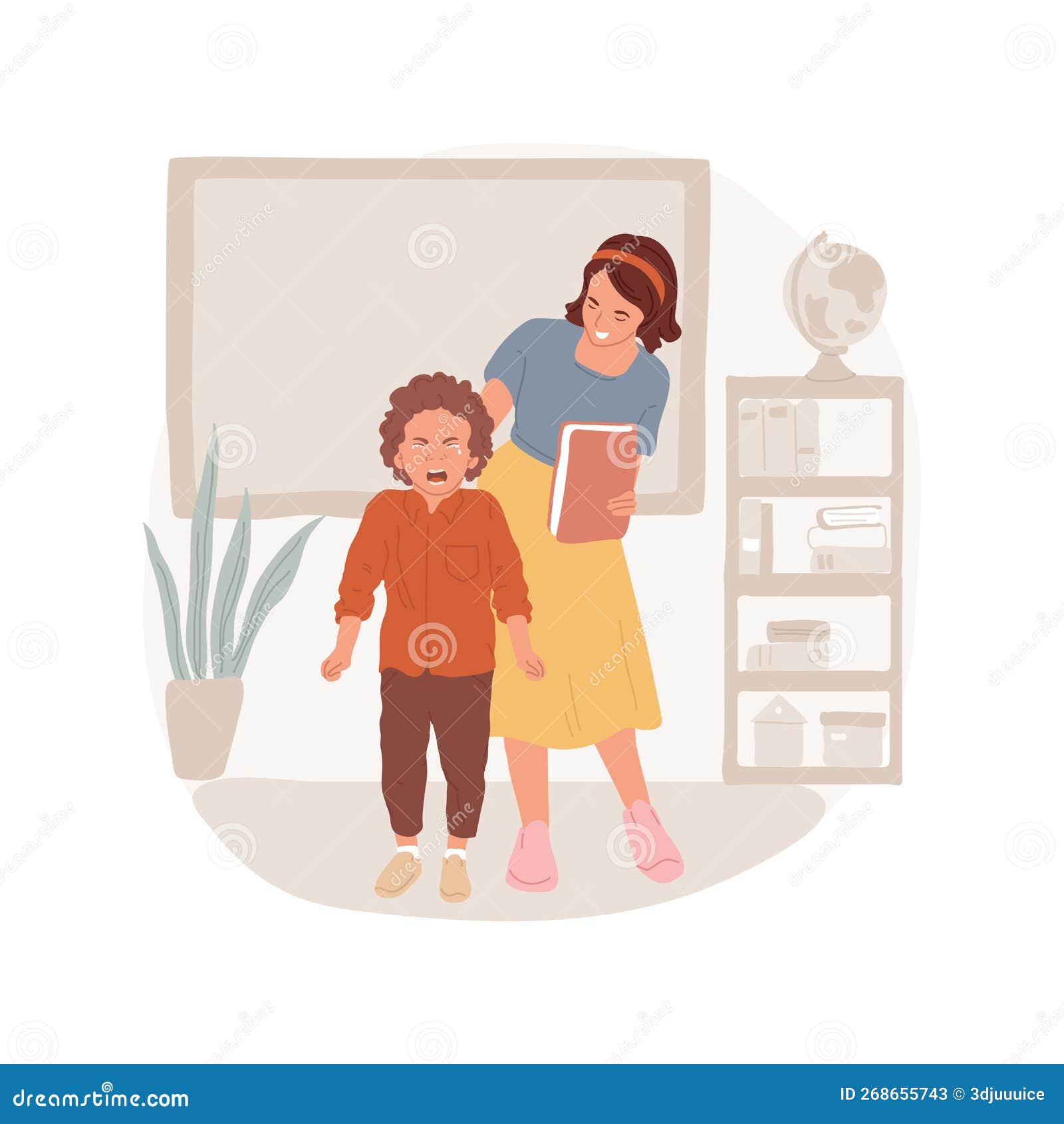 Meltdown at School Isolated Cartoon Vector Illustration. Stock Vector ...