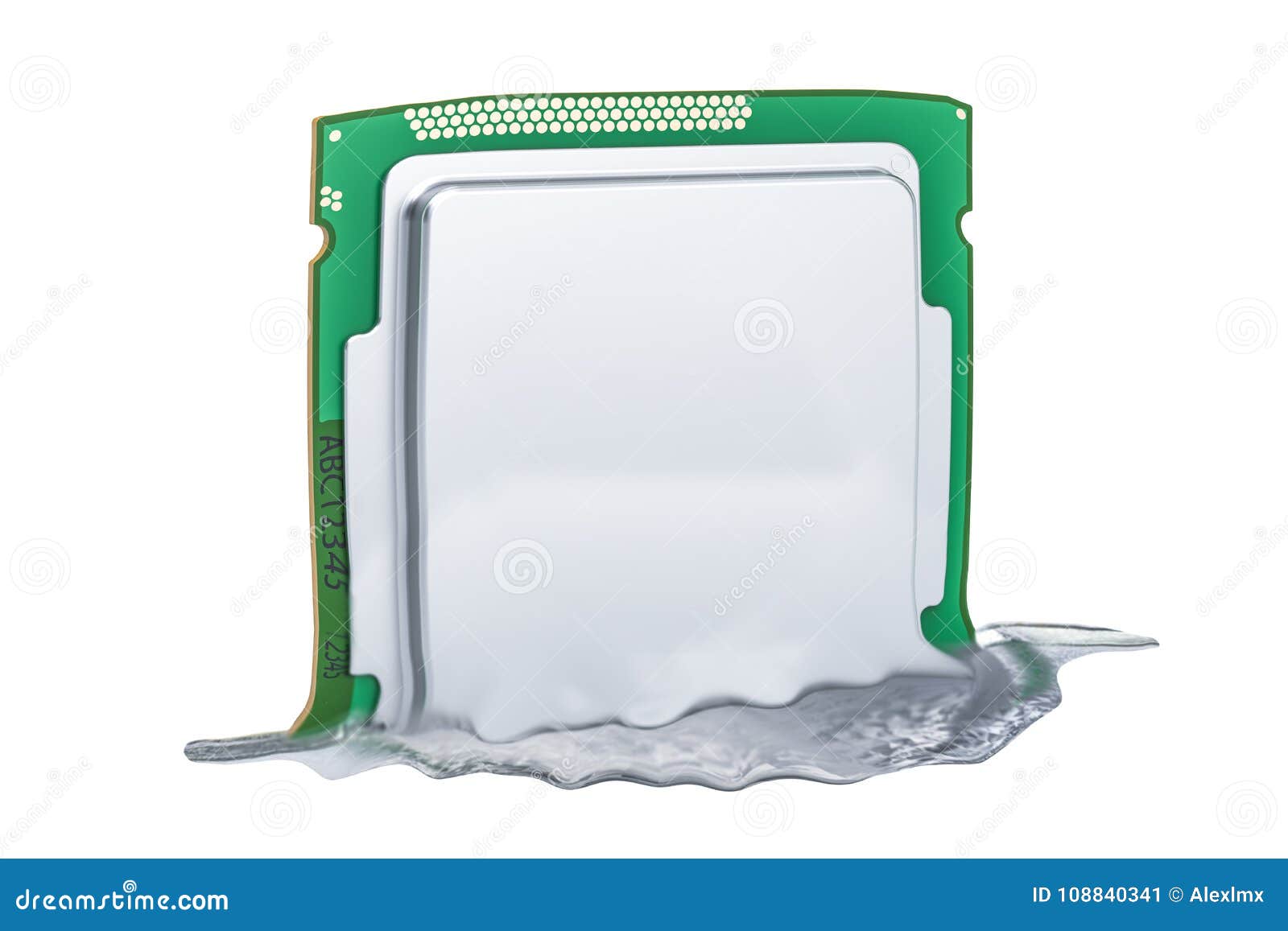 Meltdown Security Vulnerability Concept, Melting CPU Processor. Stock ...