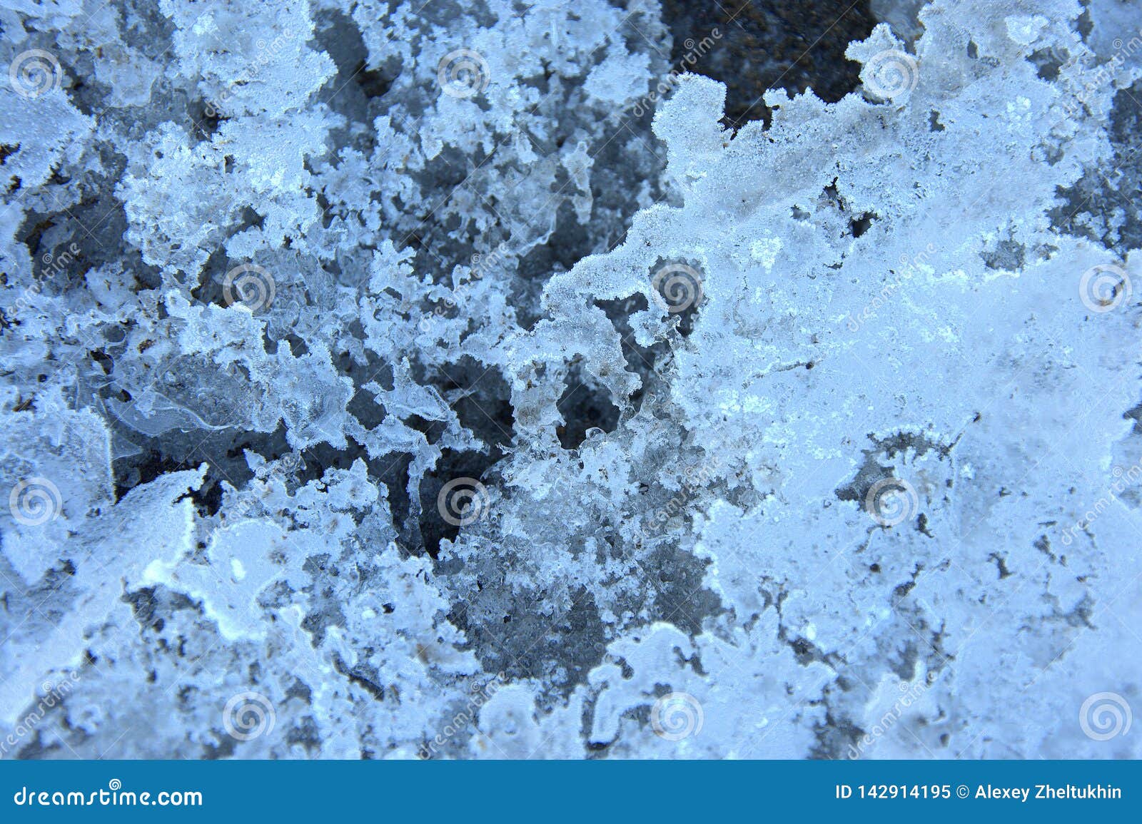 Melted and Broken Ice. Snapshot on Open Space. Background, Texture ...