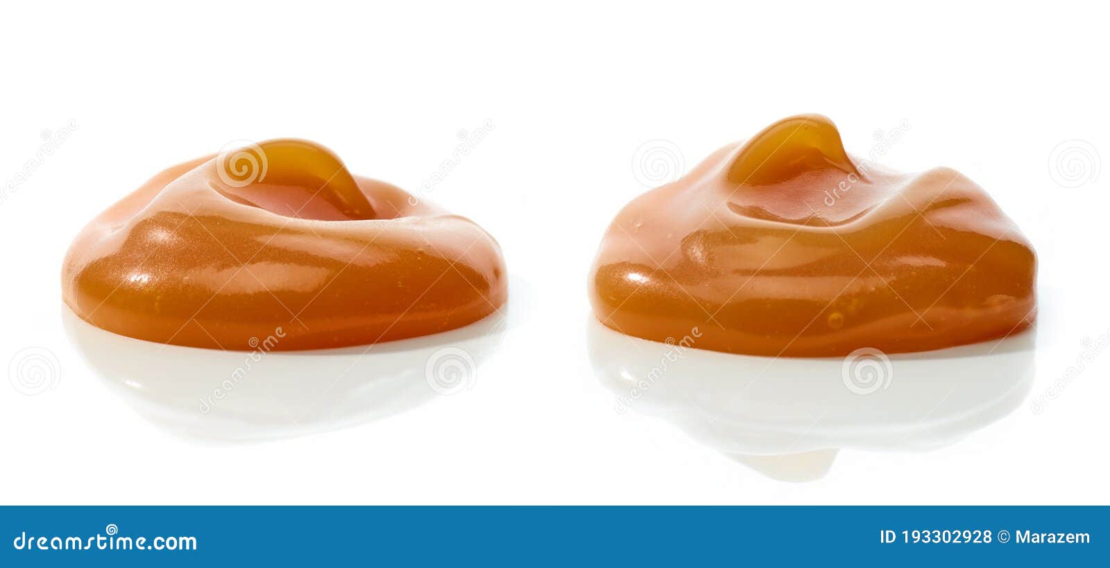 Melted Caramel on White Background Stock Photo - Image of french ...