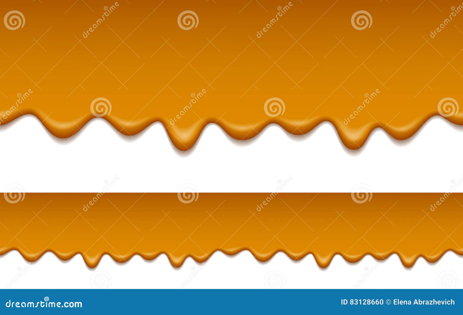 Melted Caramel. Seamless Pattern Stock Vector - Illustration of goldish ...