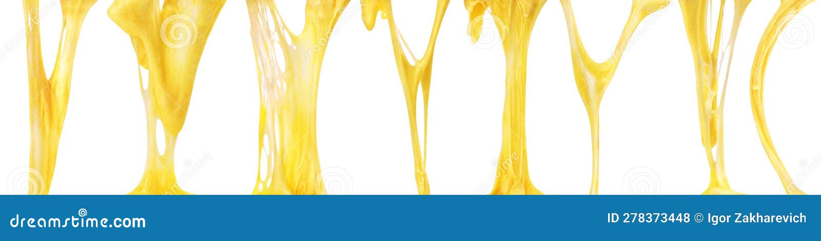 Melted Cheese Set Isolated on White Background Stock Photo - Image of ...