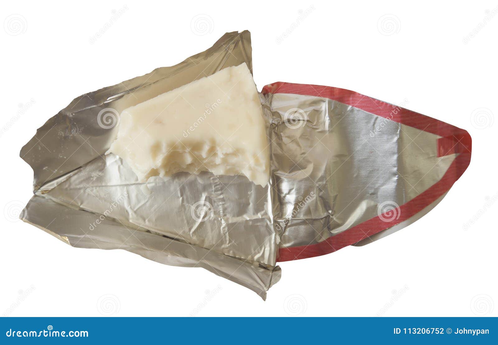Melted Cheese Triangle Isolated Stock Photo - Image of paper, piece ...